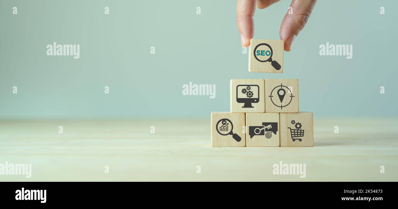 SEO, Search Engine Optimization ranking concept. Digital marketing ...