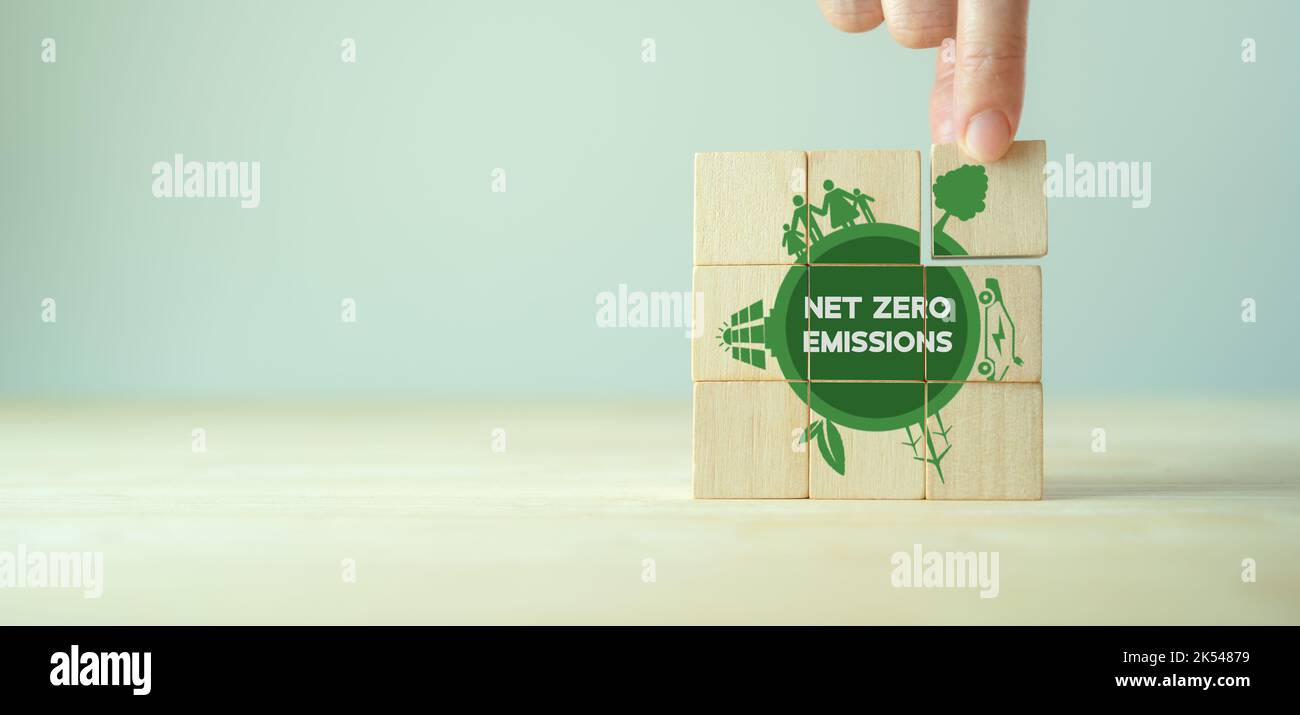 Net zero emissions concept. Carbon neutral. Climate neutral long term ...