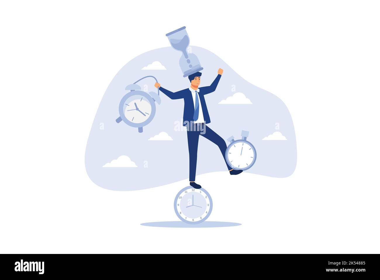 Time management or productivity addiction, work life balance or control ...