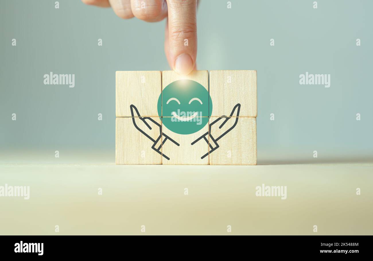 Happy smile concept. Good feedback ,positive review, feeling good for ...