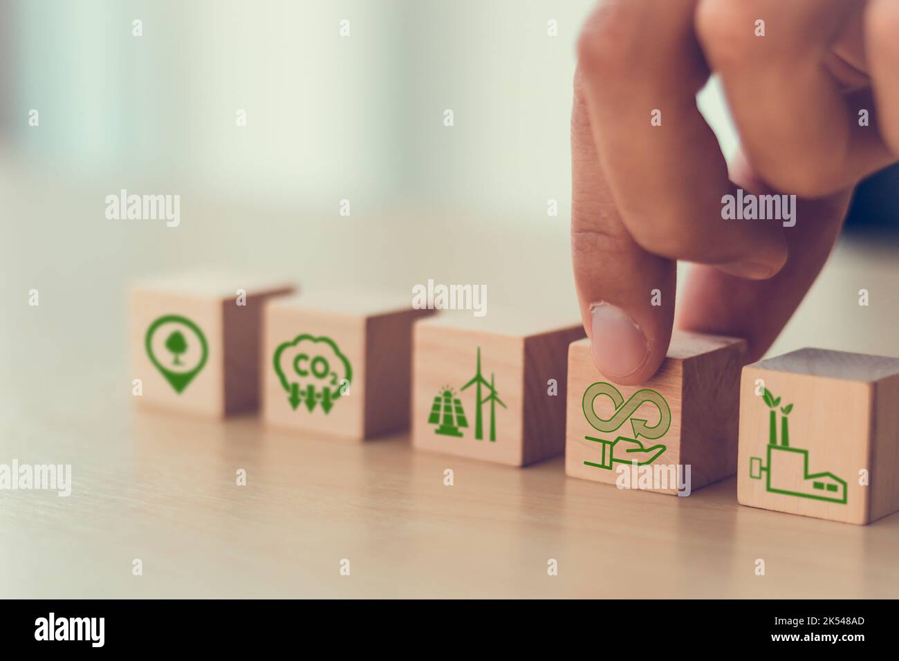 Circular economy concept. Business and environment sustainable. Climate ...