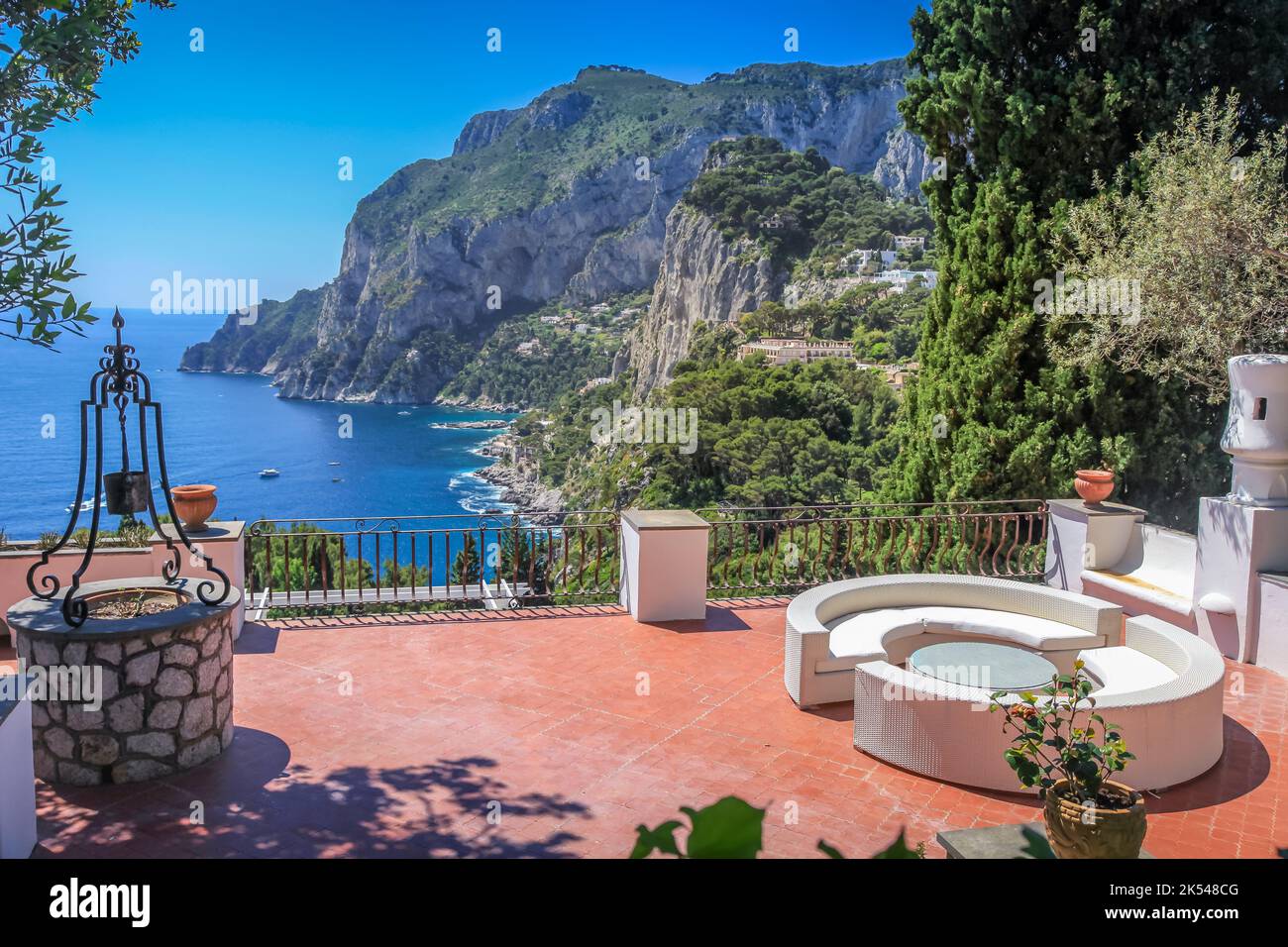 Idyllic Capri island landscape from above, Amalfi coast of Italy ...