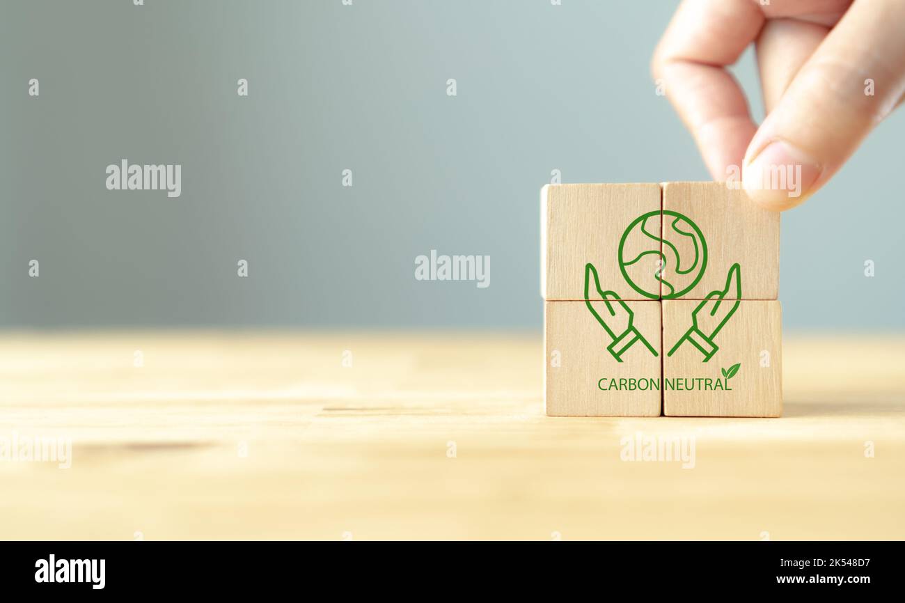 Carbon neutral, net zero emissions concept. Climate neutral long term ...