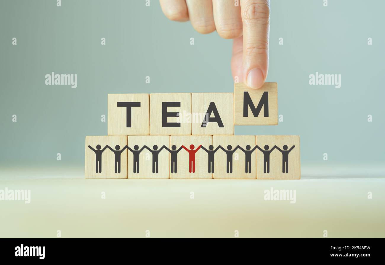 Teamwork and success concept. Work collaboration for achieving goal and ...