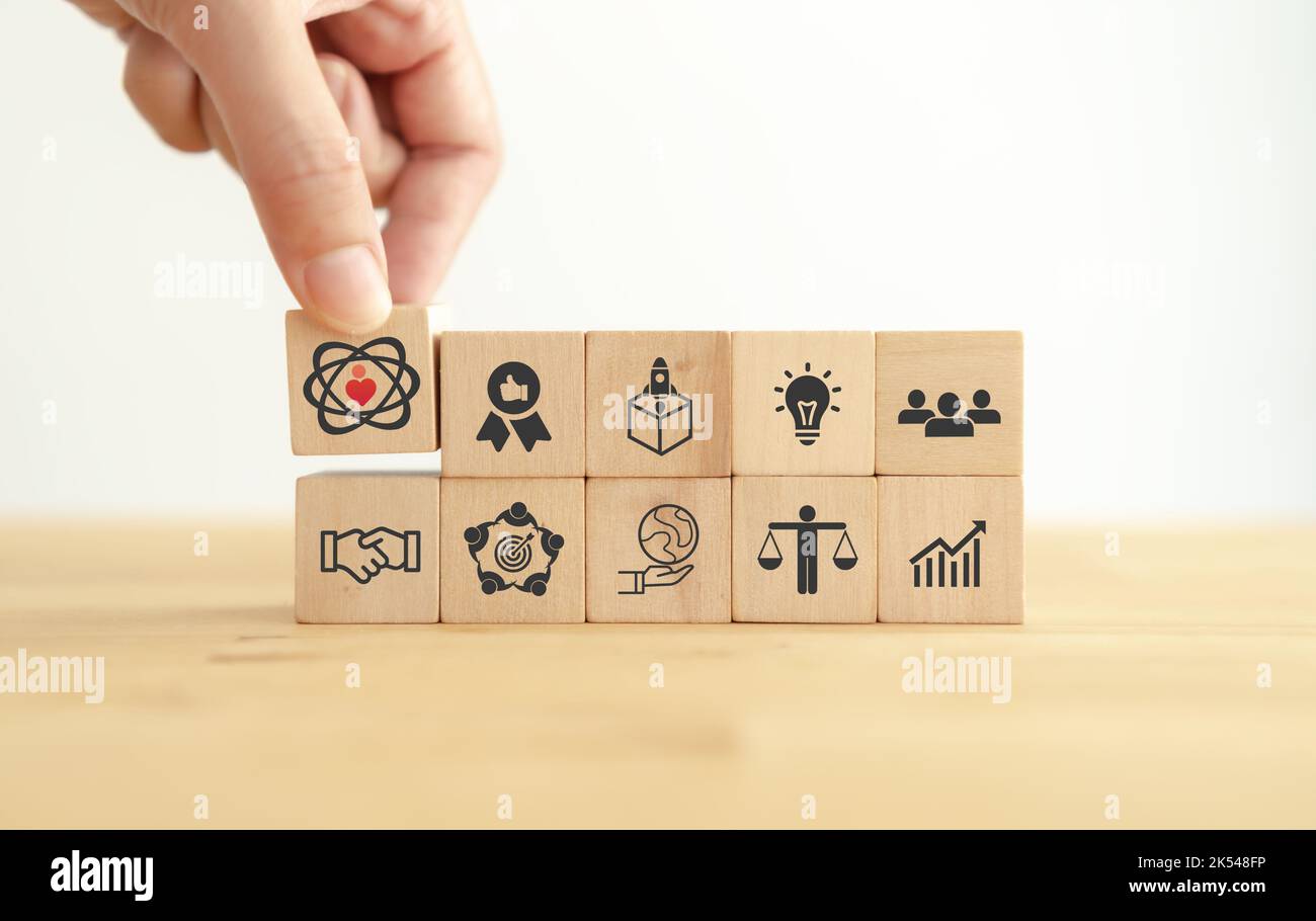 Core values,corporate values concept. Company culture and strategy ...