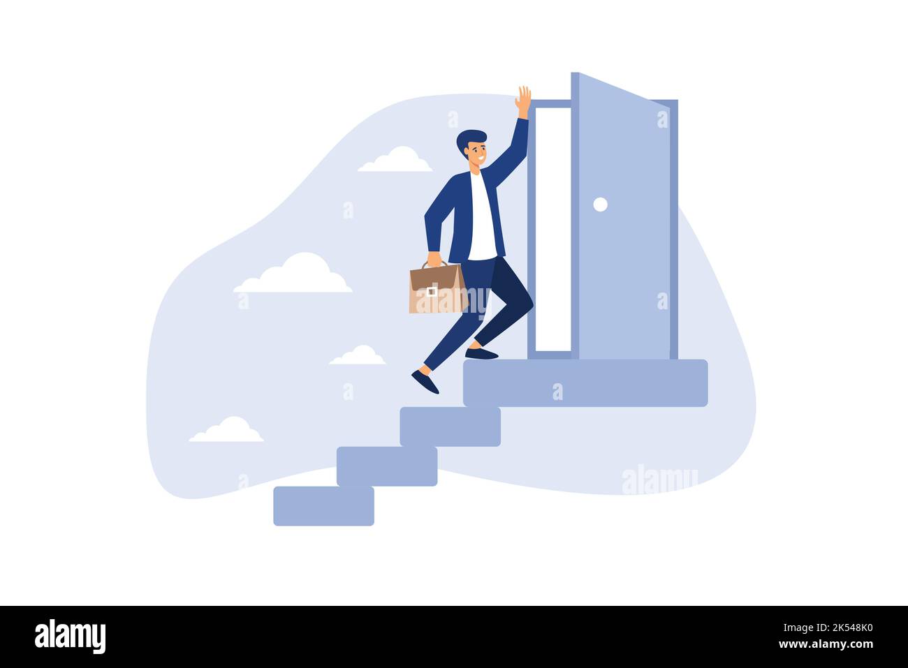 Open new opportunity door, career development or business decision for ...