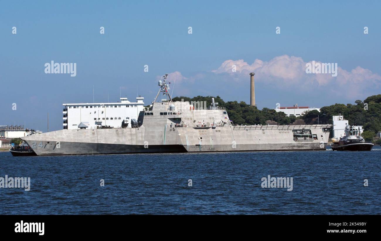 Independence-class littoral combat ship, USS Oakland (LCS-24) is seen ...