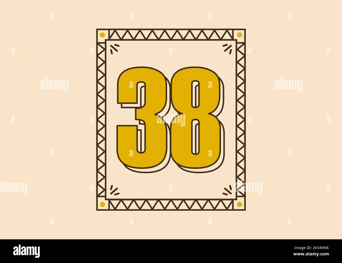 Number 38 sign Stock Vector Images - Alamy