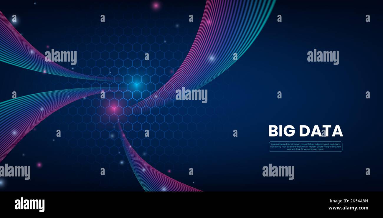 Big data digital technology concept visualization and illustration ...
