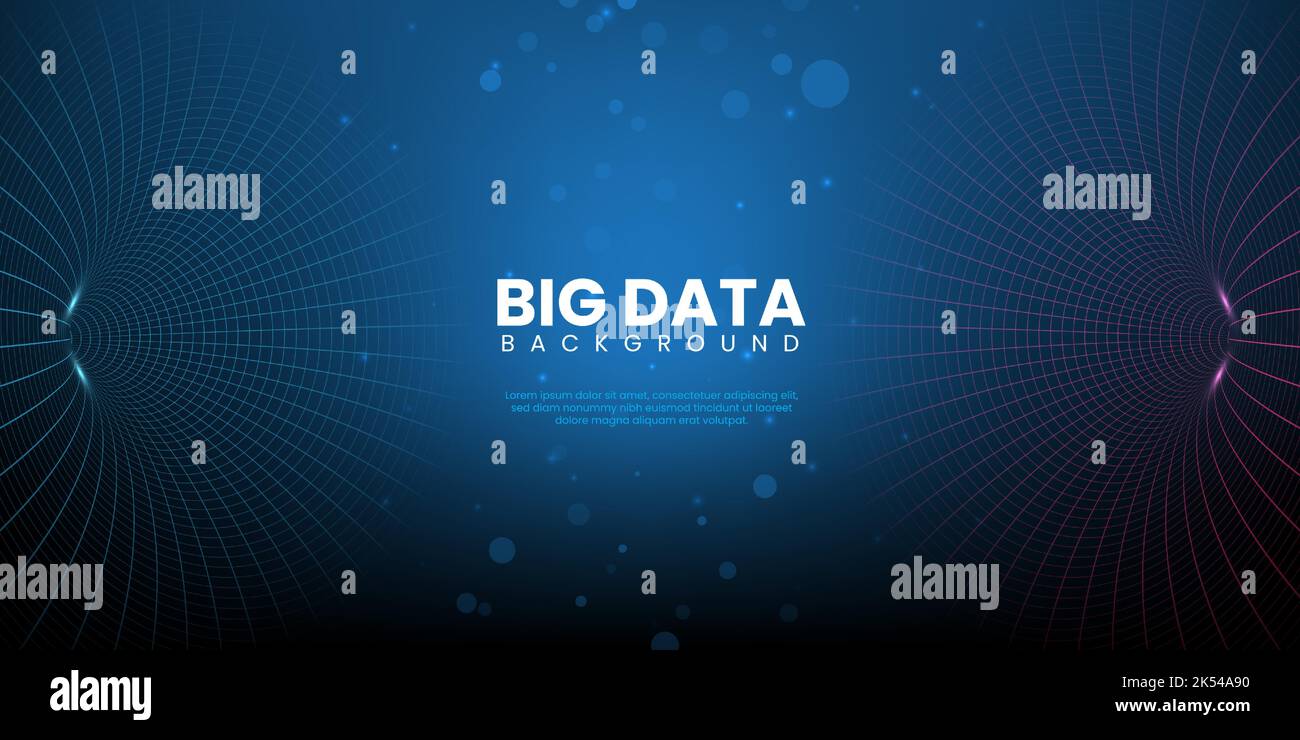 Digital technology pink blue background. Big data concept and network ...