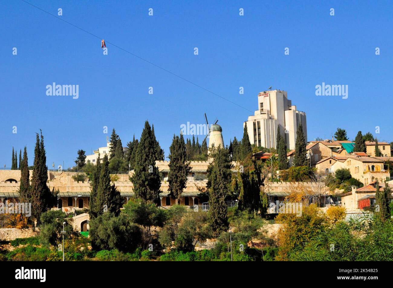 A view of Mishkenot Sha'ananim in Jerusalem, Israel Stock Photo - Alamy