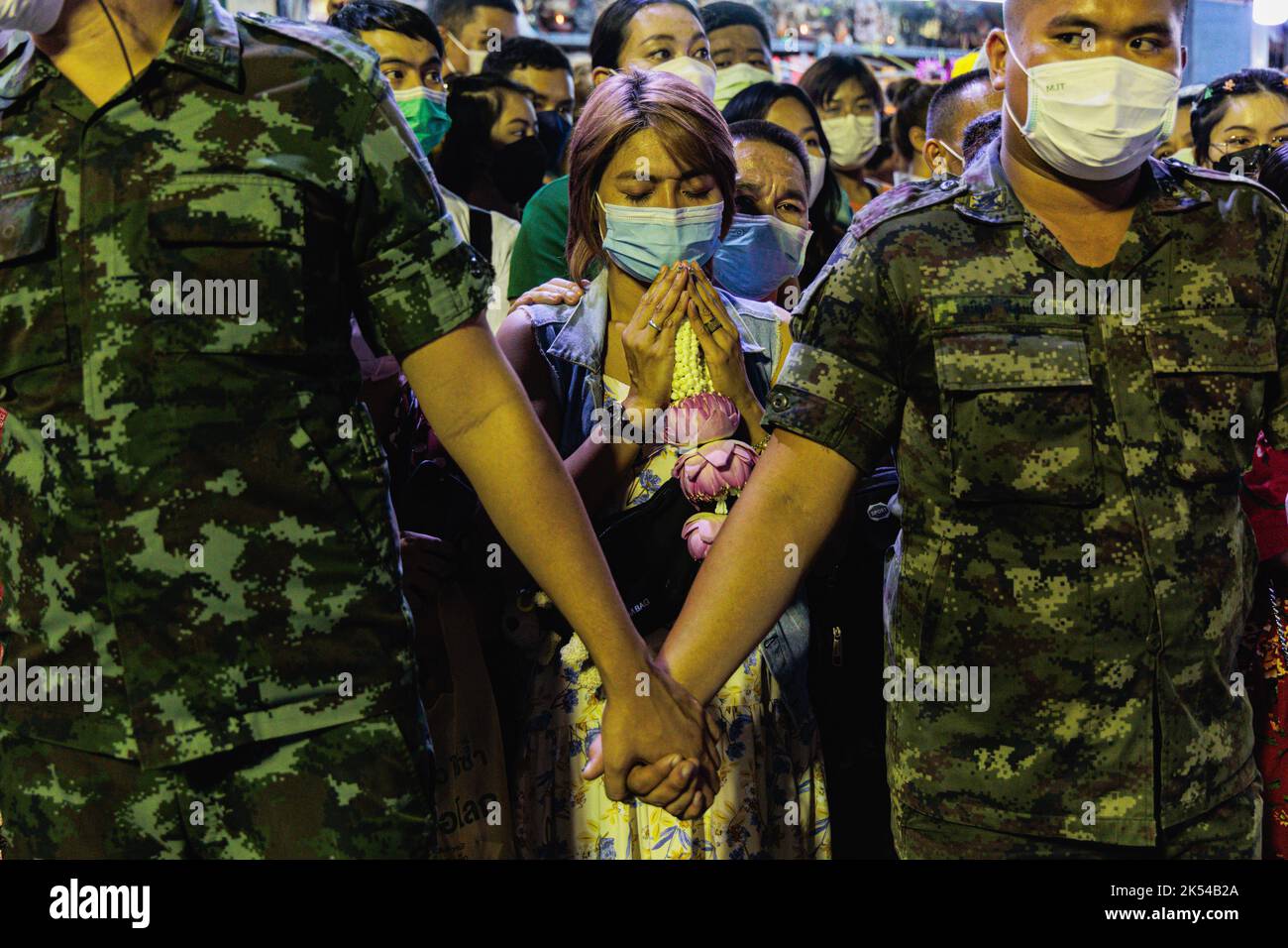 A Hindu-Brahman believer seen praying during the festival. Navaratri is ...