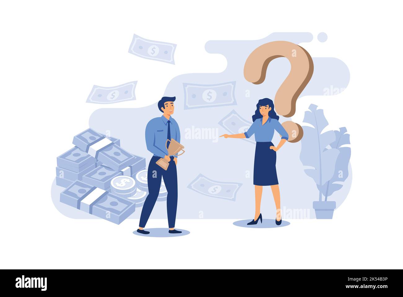 Asking for money woman Stock Vector Images - Alamy
