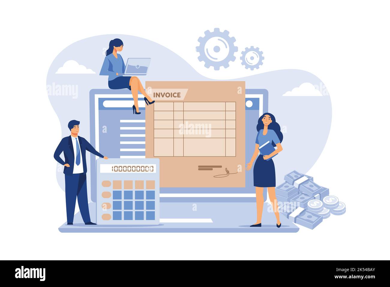 Computer screen monitor invoice Stock Vector Images - Alamy