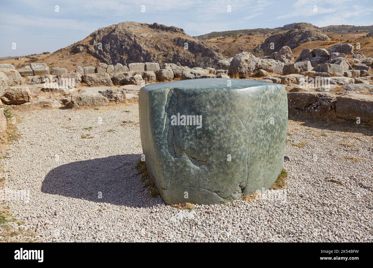 The Mysterious Green Stone at Ancient Hattusa Stock Photo - Alamy