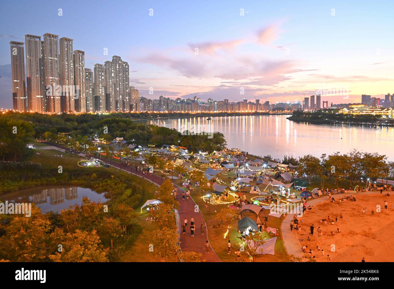 NANNING, CHINA - OCTOBER 4, 2022 - Aerial photo shows a large number of ...