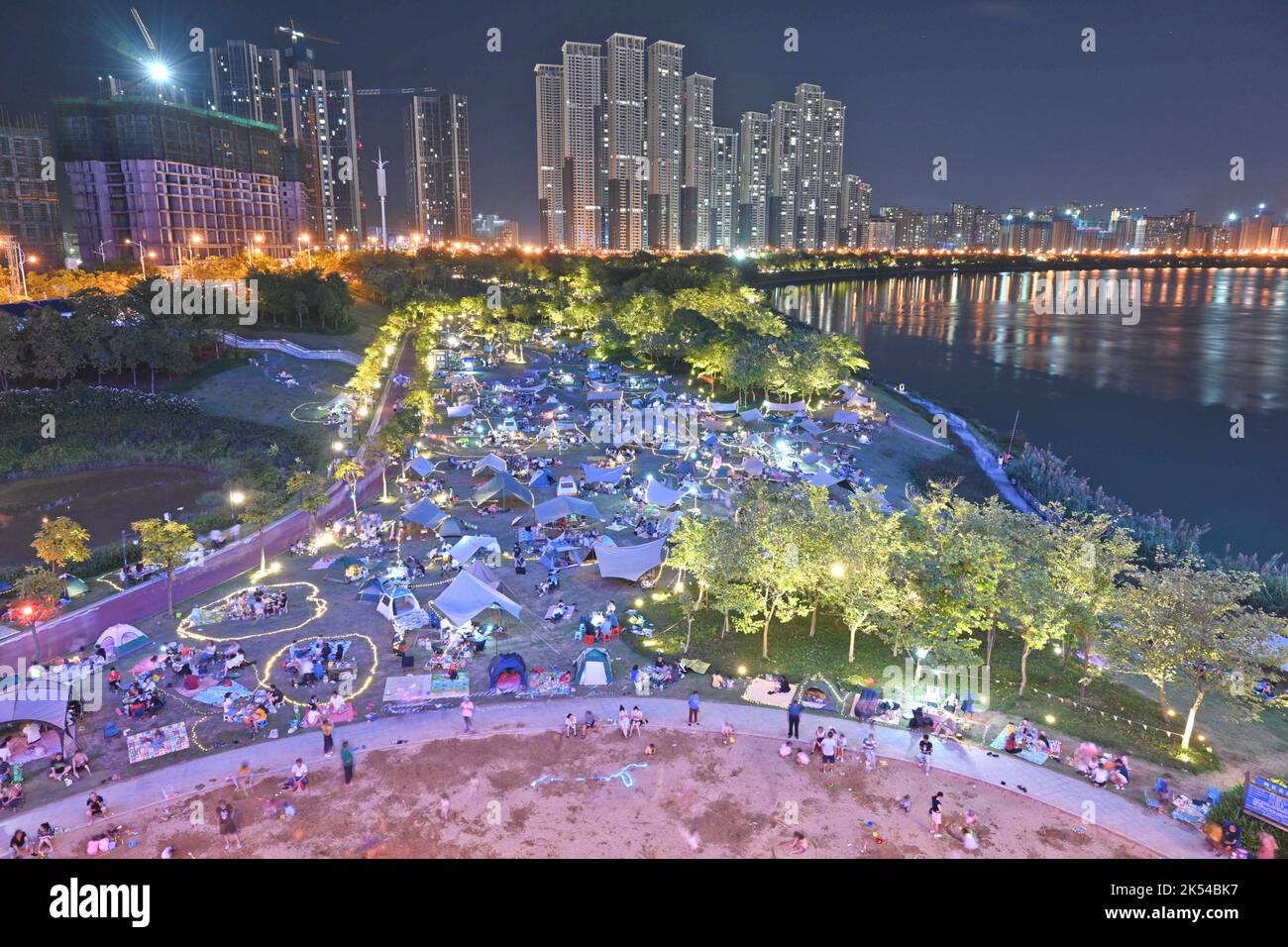 NANNING, CHINA - OCTOBER 4, 2022 - Aerial photo shows a large number of ...