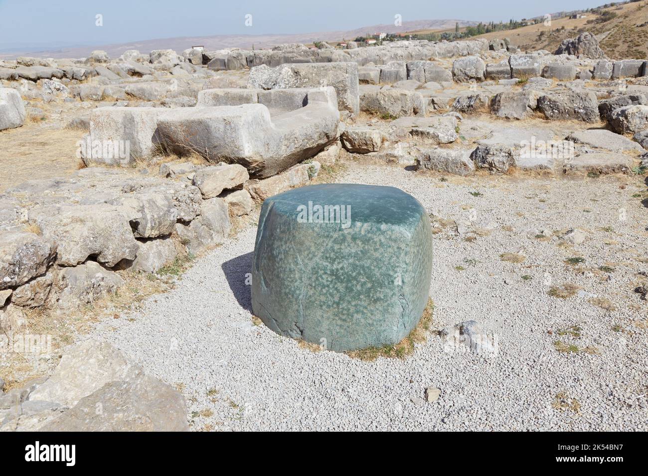 The Mysterious Green Stone at Ancient Hattusa Stock Photo - Alamy