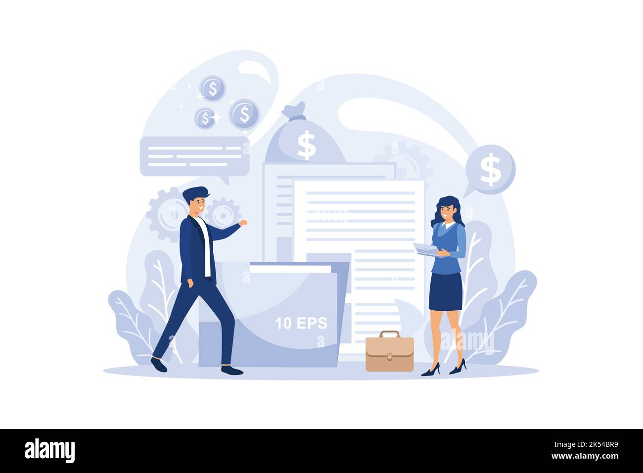 Loan disbursement, quick loan service, easy credit program concept ...