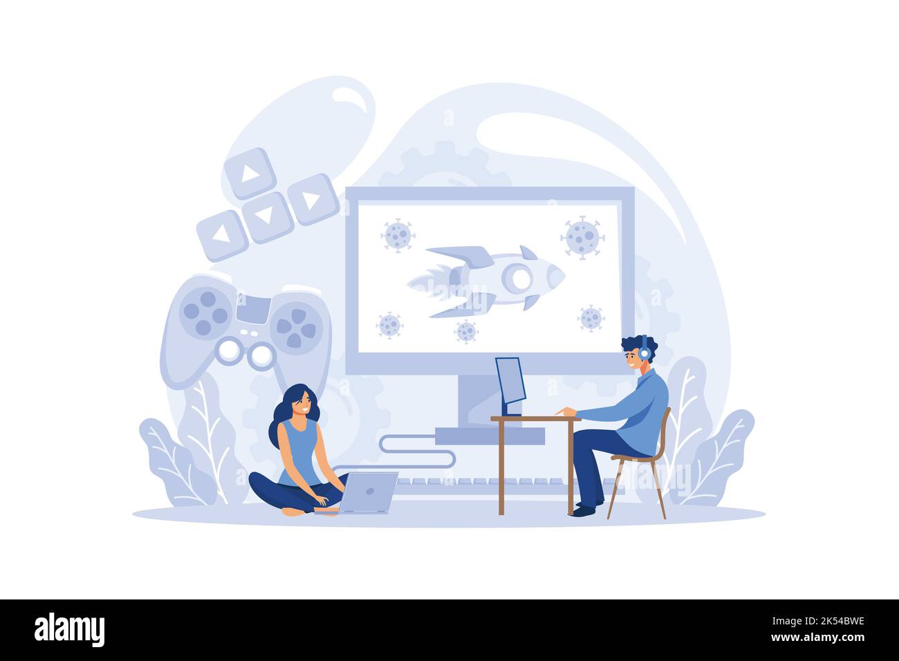 Online gamer vector vectors hi-res stock photography and images - Alamy