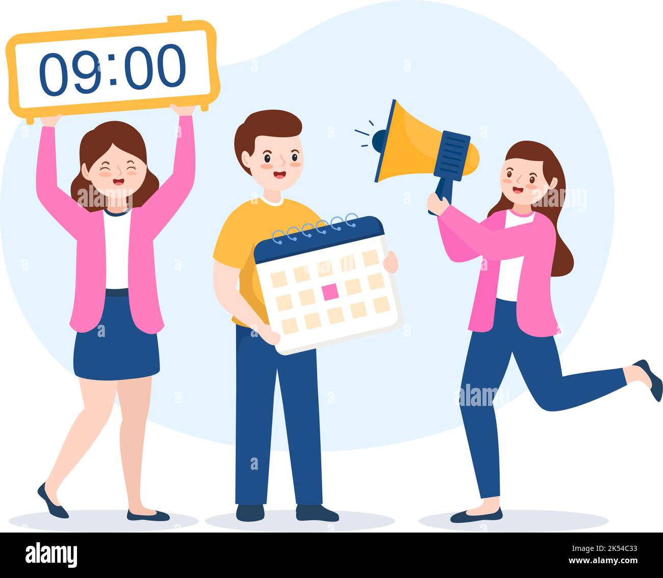 Event Planner Template Hand Drawn Cartoon Flat Illustration with ...