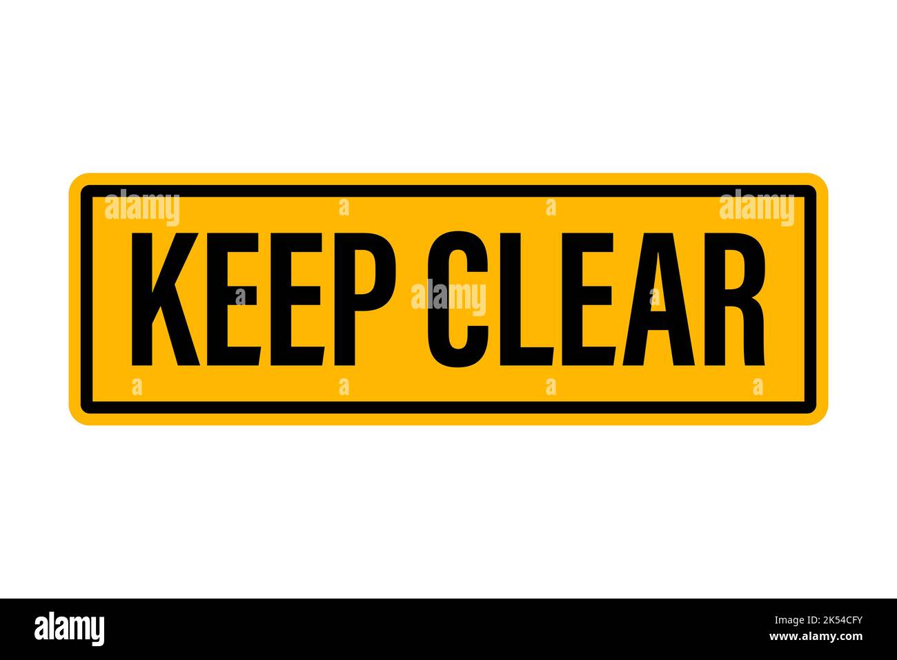 Keep clear industrial warning sign icon vector for your web design, logo, infographic, UI ...