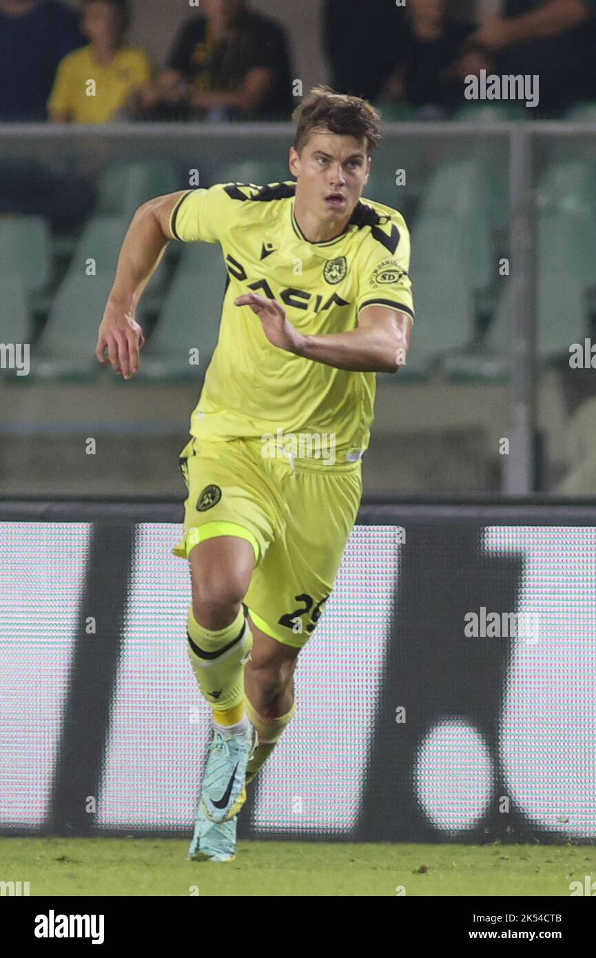 Jaka Bijol of Udinese FC during Hellas Verona vs Udinese FC, 8° Serie A ...