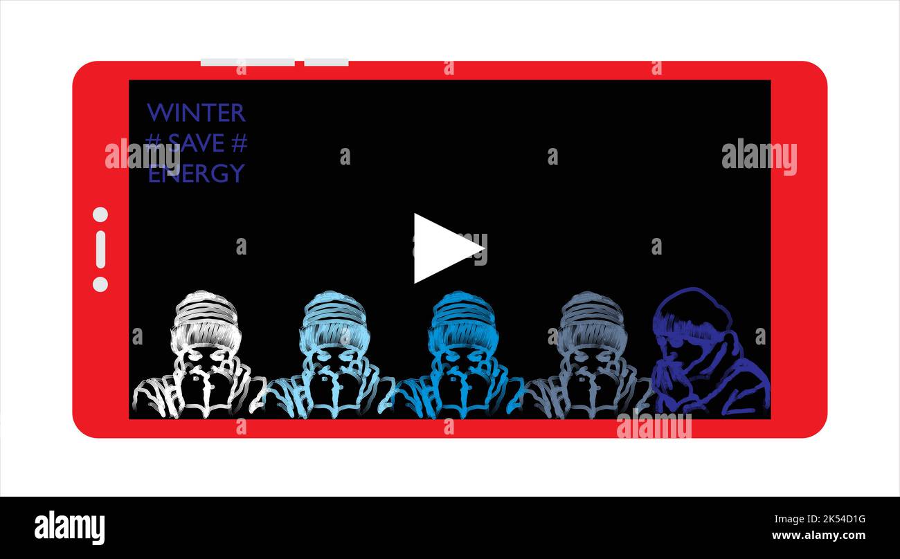 Image Illustration of cold people expression. For posters, pamphlets ...