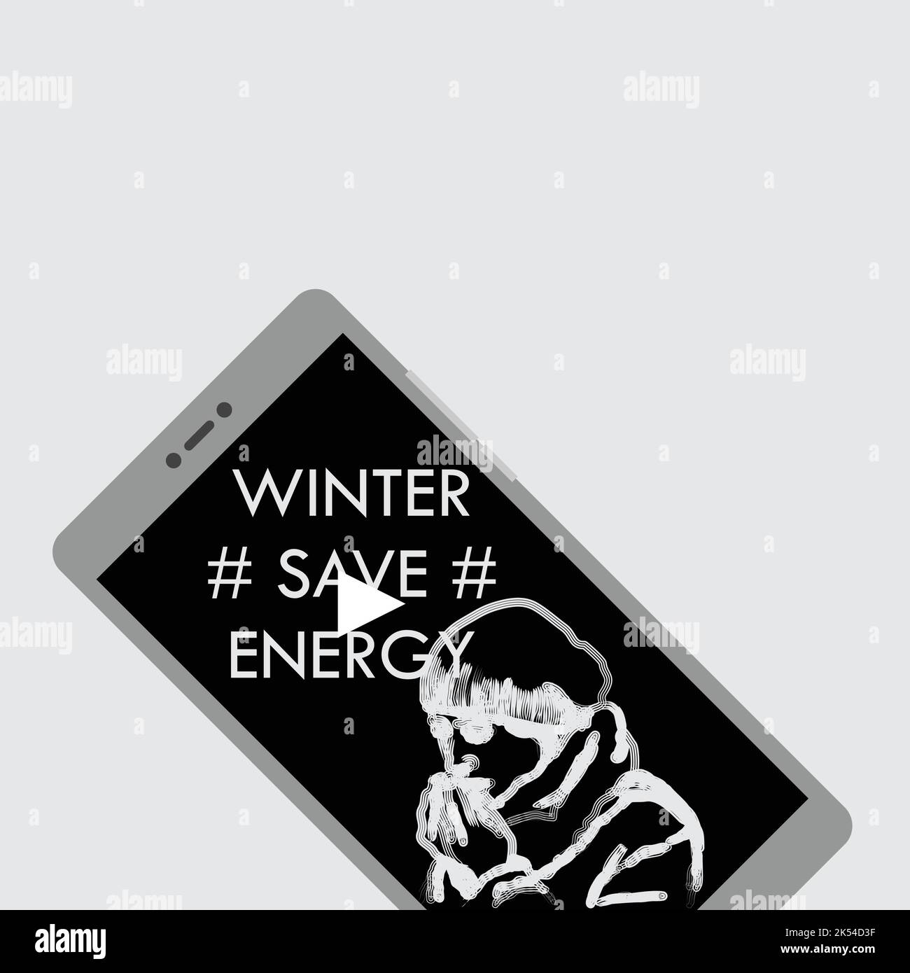 Image Illustration of cold people expression. For posters, pamphlets ...