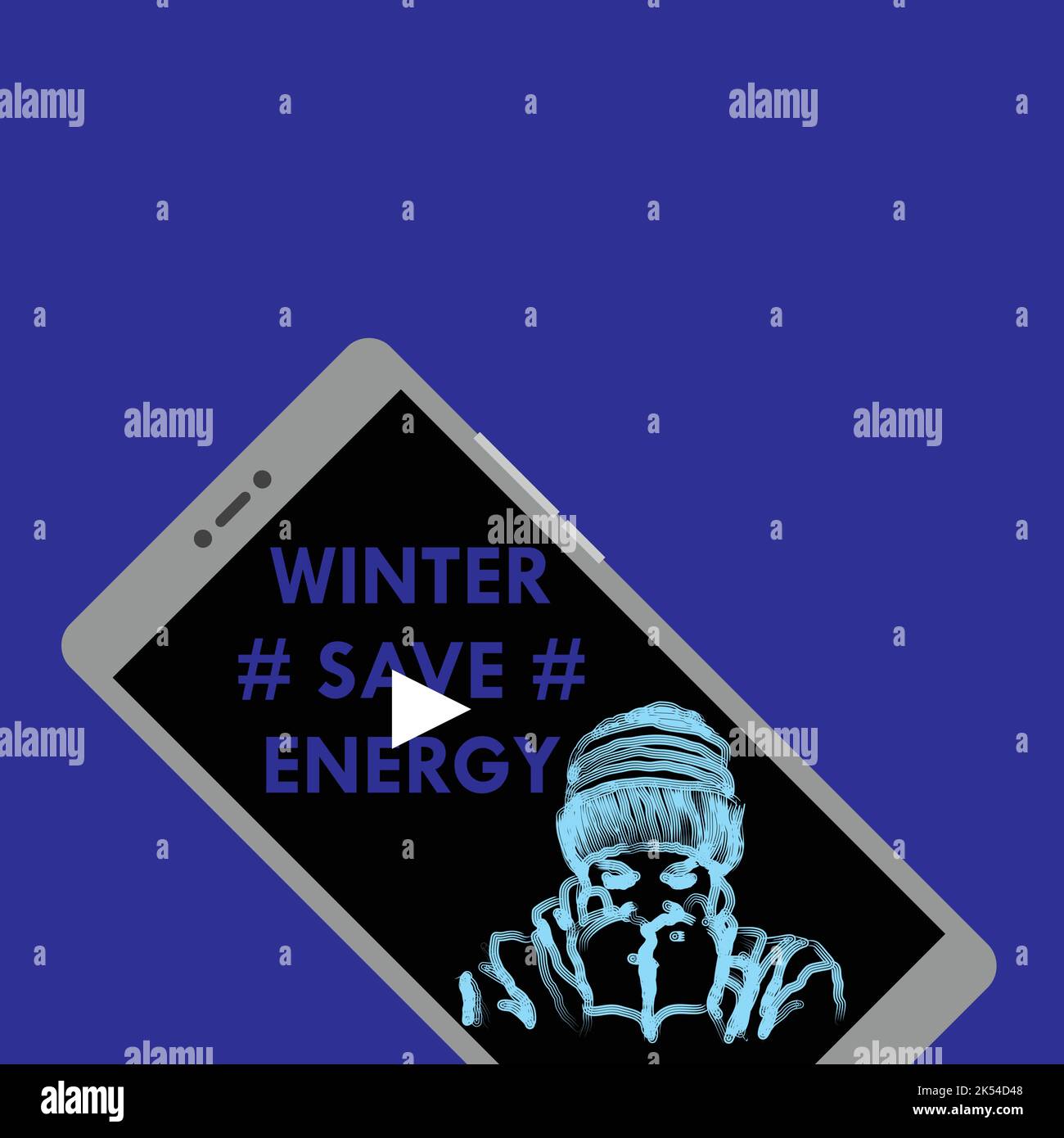 Image Illustration of cold people expression. For posters, pamphlets ...