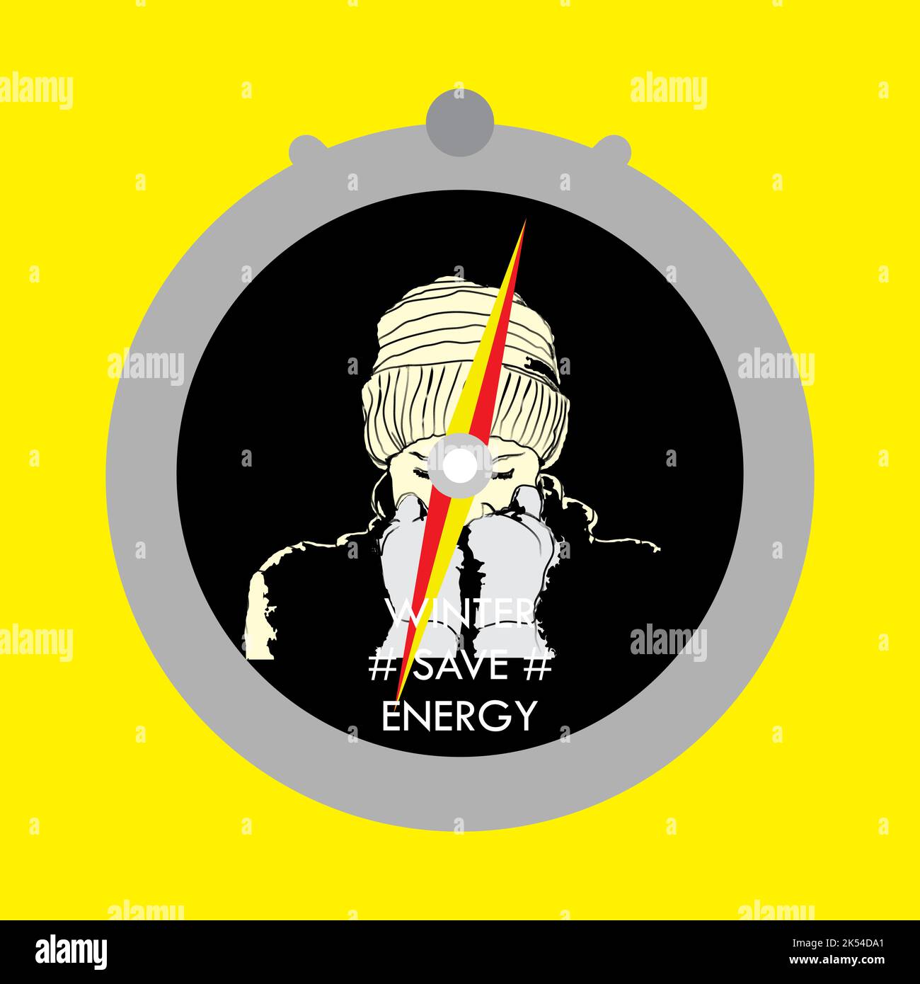 Image Illustration of cold people expression. For posters, pamphlets ...