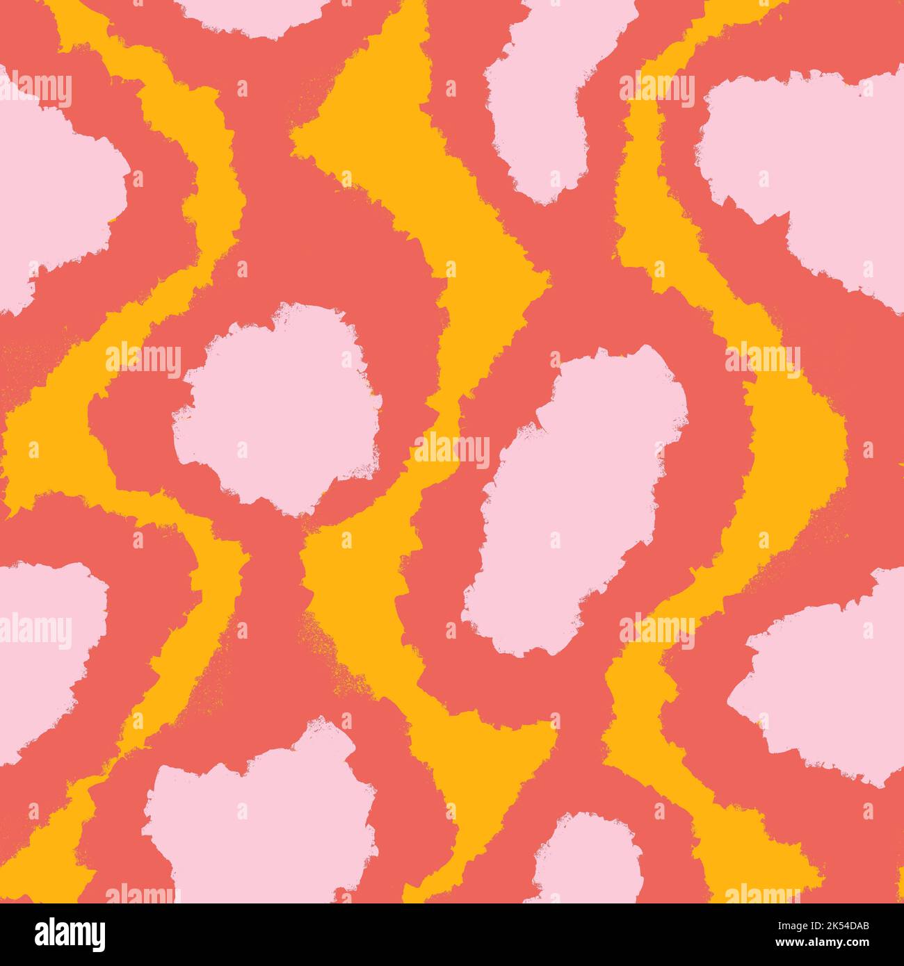 Hand drawn seamless pattern with geometric abstract shapes in red ...