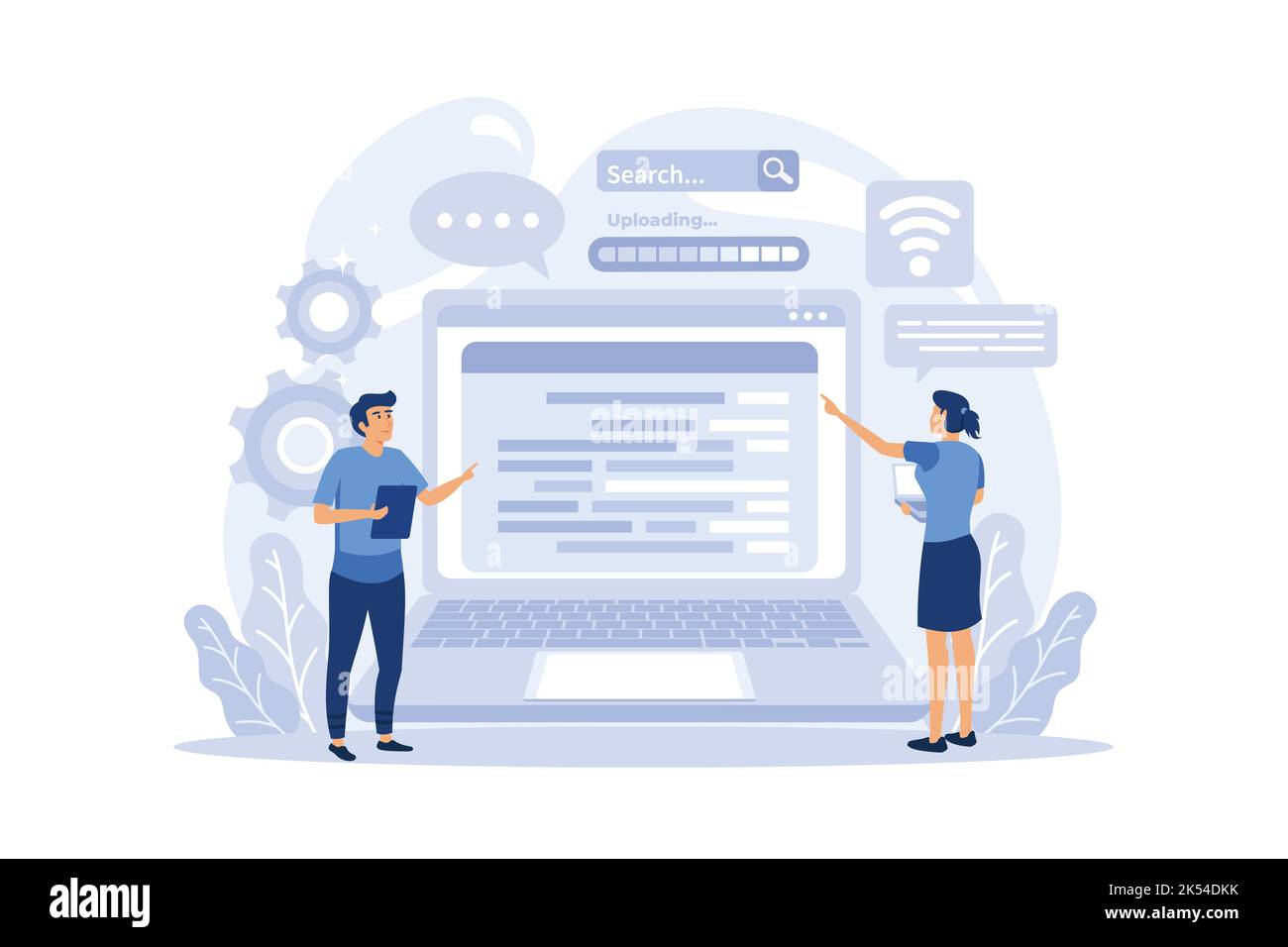 Students watching video classroom Stock Vector Images - Alamy