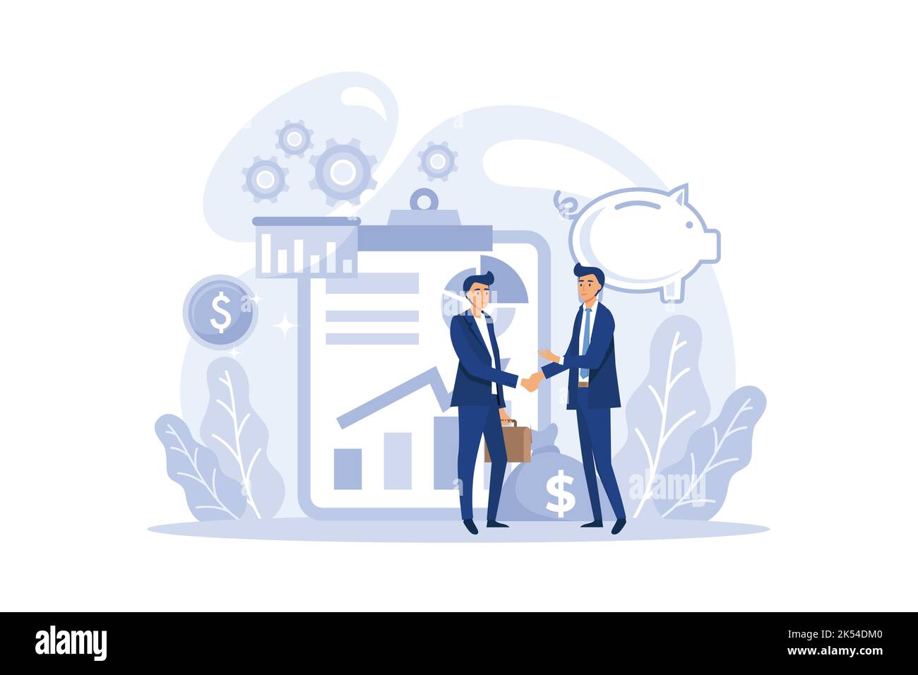 Diversity handshake vector illustration - two businessmen shaking hands ...