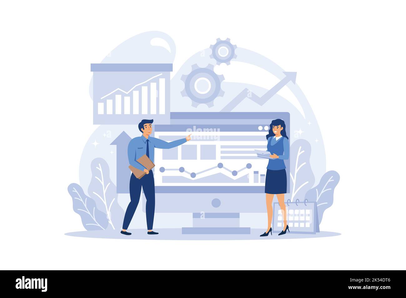 Big data online service or platform. Modern computer technology ...