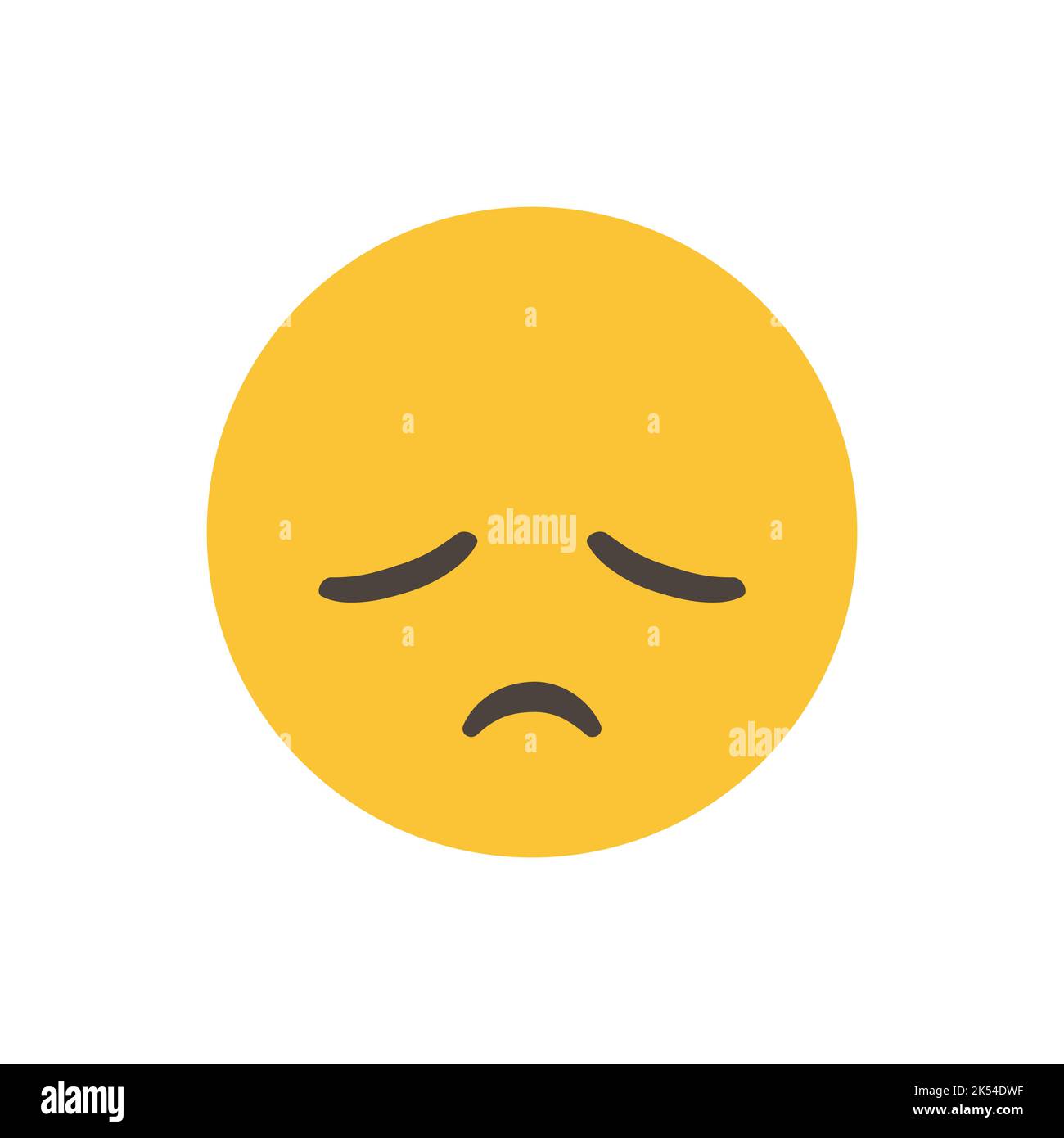 Sad, sad face, sorrowful. 3D stylized vector icon. realistic emoticon ...