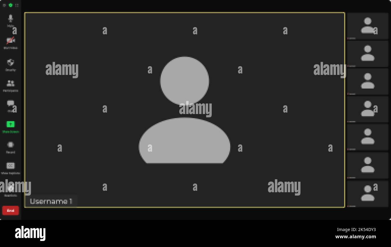 Video conference calls window overlay. User web video call window. Zoom ...