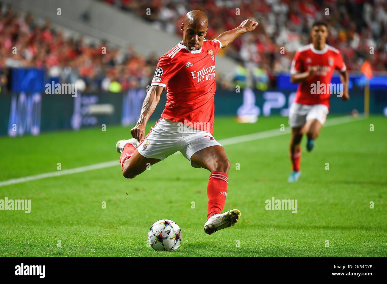 Lisbon, Portugal. 05th Oct, 2022. Joao Mario of Benfica in action ...