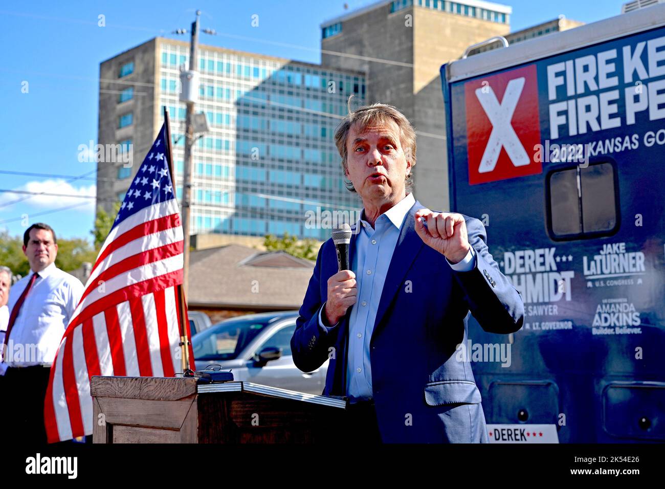 TOPEKA, KANSAS - OCTOBER 5, 2022 Former Kansas Governor Dr. Jeff Colyer ...