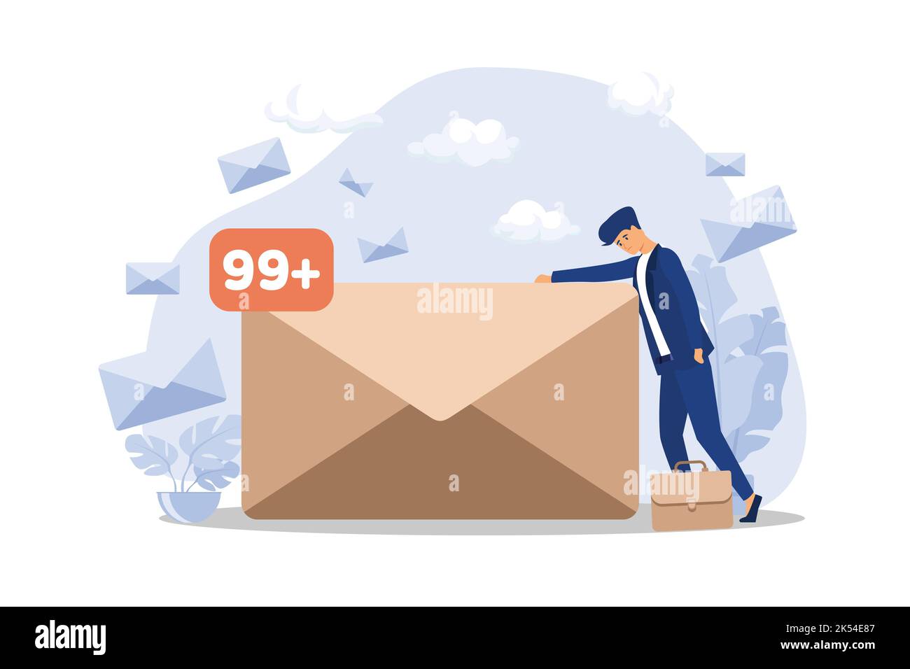 Inbox overload Stock Vector Images - Alamy