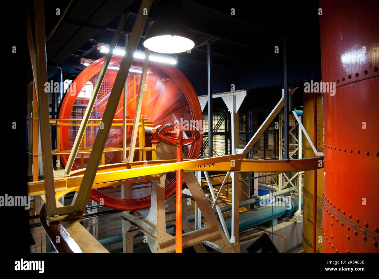 Detail of the machinery iused for the elevators nside the Eiffel tower ...