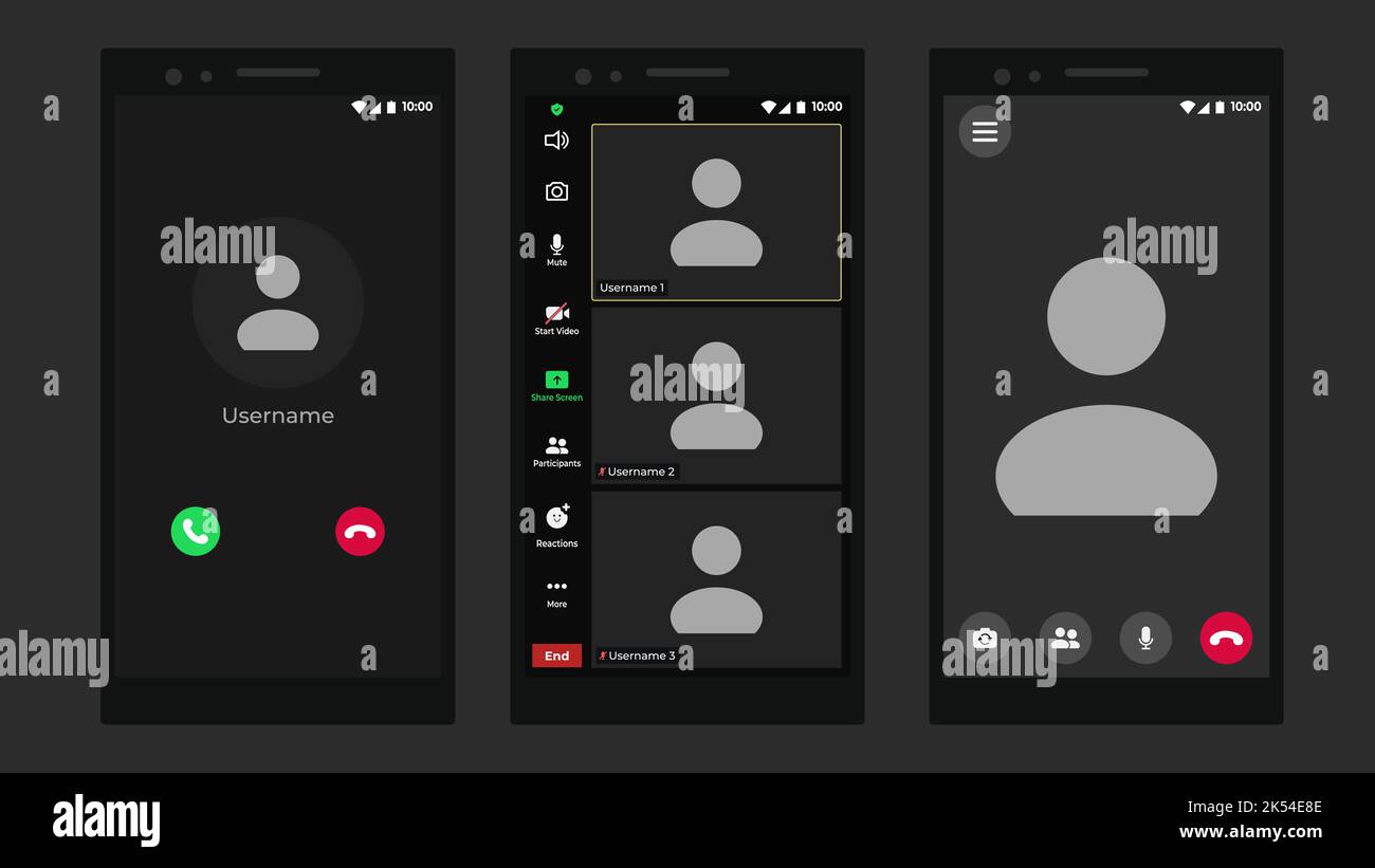 Video conference calls window overlay. Application for social ...