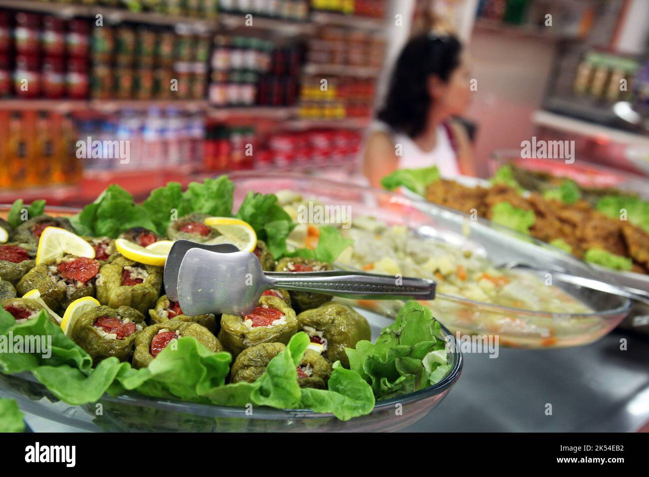 Turkish appetizer food ‘Stuffed Grape Leaves' (Turkish: Yaprak Sarma ...