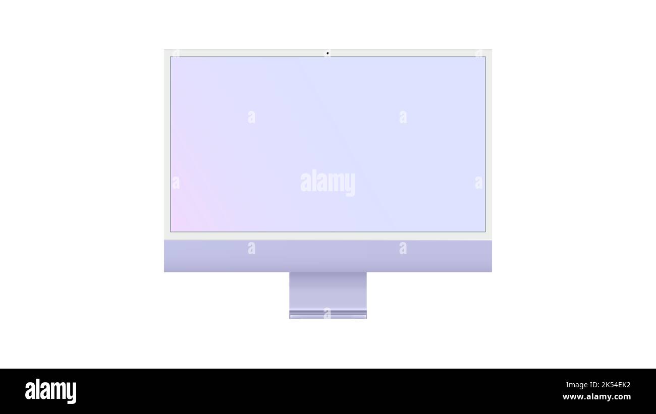 Realistic computer screen mockup. Modern computer display isolated ...
