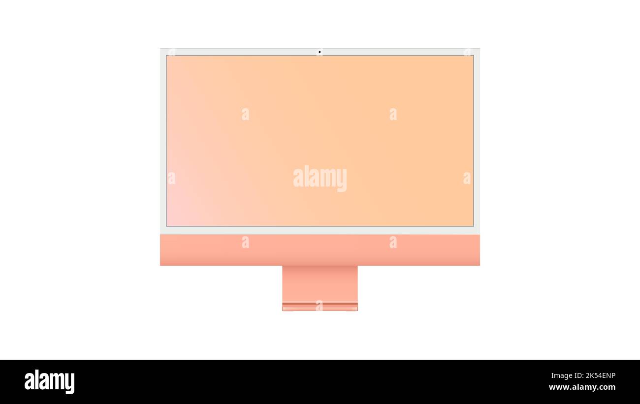 Computer display with blank screen. Computer monitor mockup banner ...