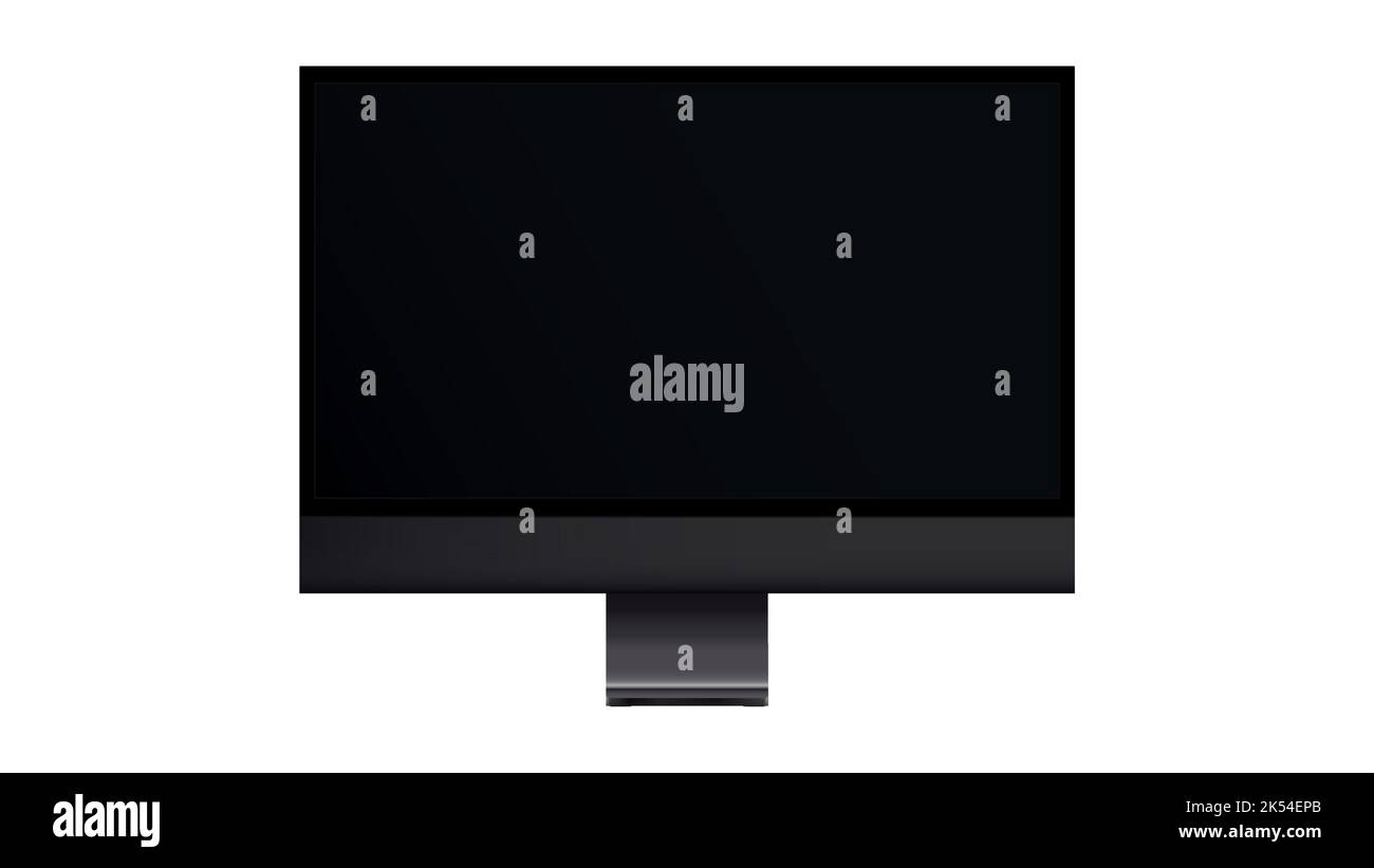 Realistic computer screen mockup. Computer display isolated. Desktop ...