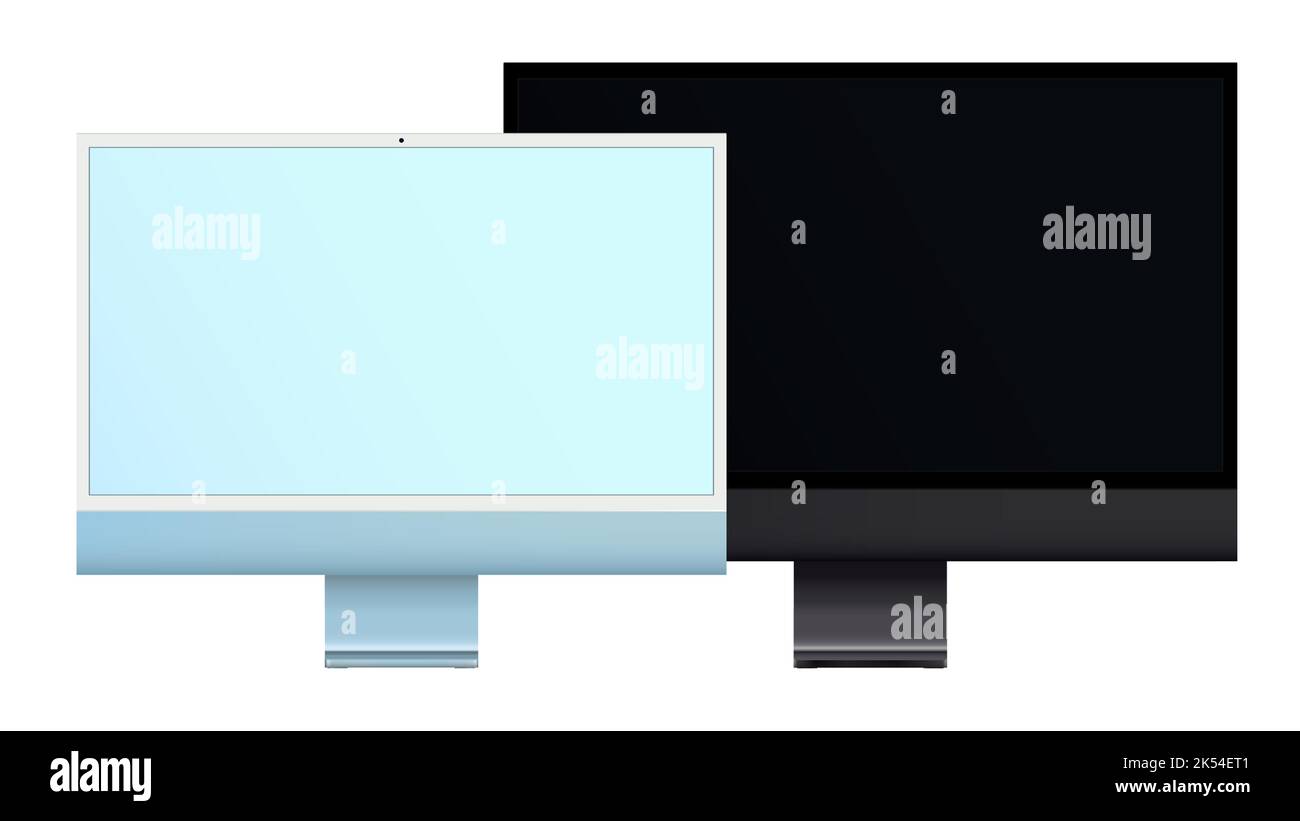 Computer display with blank screen. Screen computer monitor. Screen ...