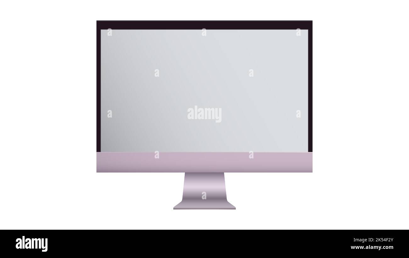 Realistic computer screen mockup. Computer display isolated. Screen ...