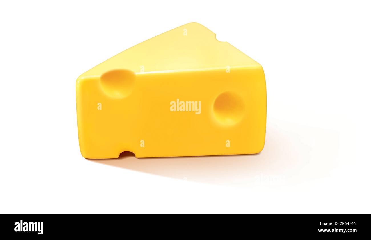 cheese, isolated on white background, realism, photo realistic Stock ...