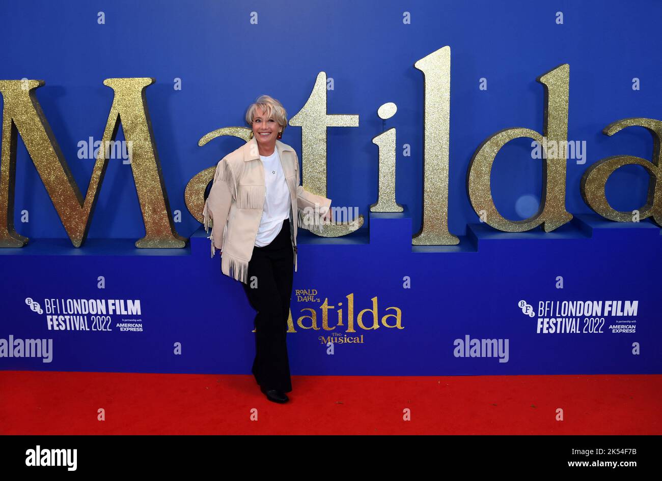 London, UK. 05/10/2022Emma Thompson at Roald Dahl’s Matilda World ...